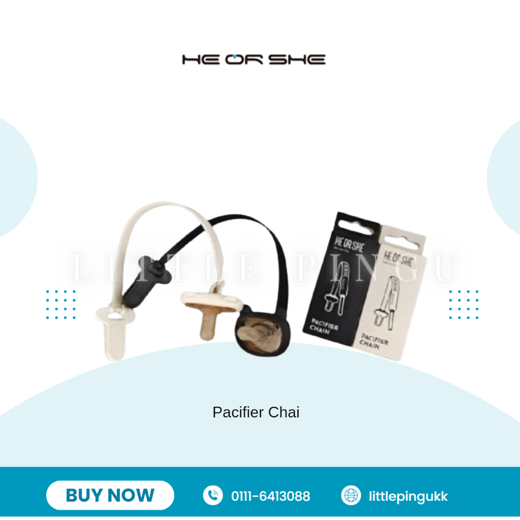 He Or She Pacifier Chain (Black/White) | Shopee Malaysia