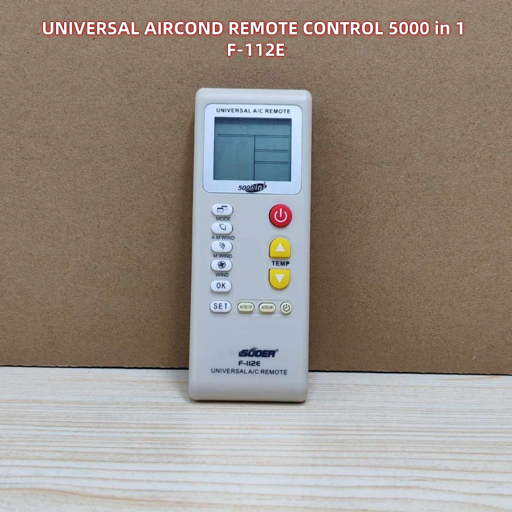 5000 in1 UNIVERSAL AIRCOND REMOTE CONTROL F-112E MULTI BRAND AIR ...