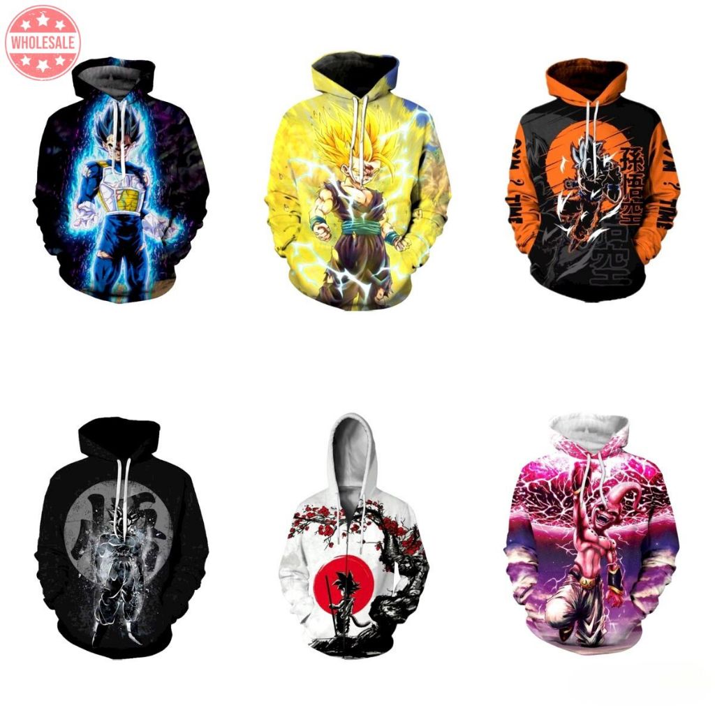 3D Printed Naruto Dragon Ball Japan Anime Unisex Zipper Hoodie | Shopee ...