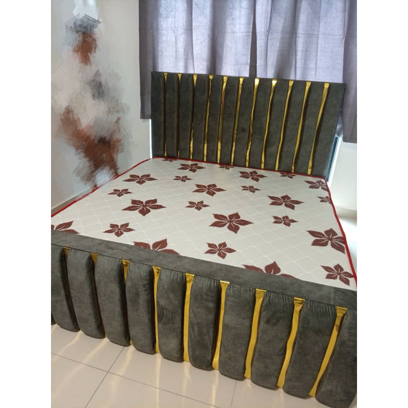 (3 HARI DELIVERY KL & SELANGOR) Katil Queen Baldu / Bed Frame Velvet ...