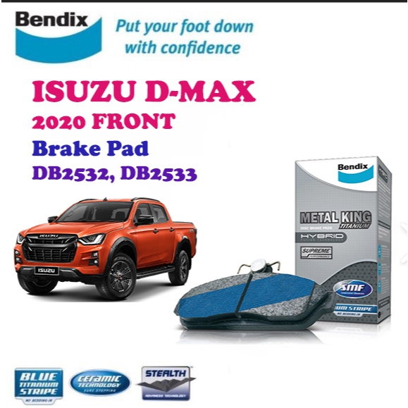 ISUZU D-MAX 2020 FRONT BENDIX BRAKE DISC PAD DB2532 / DB2533 | Shopee Malaysia