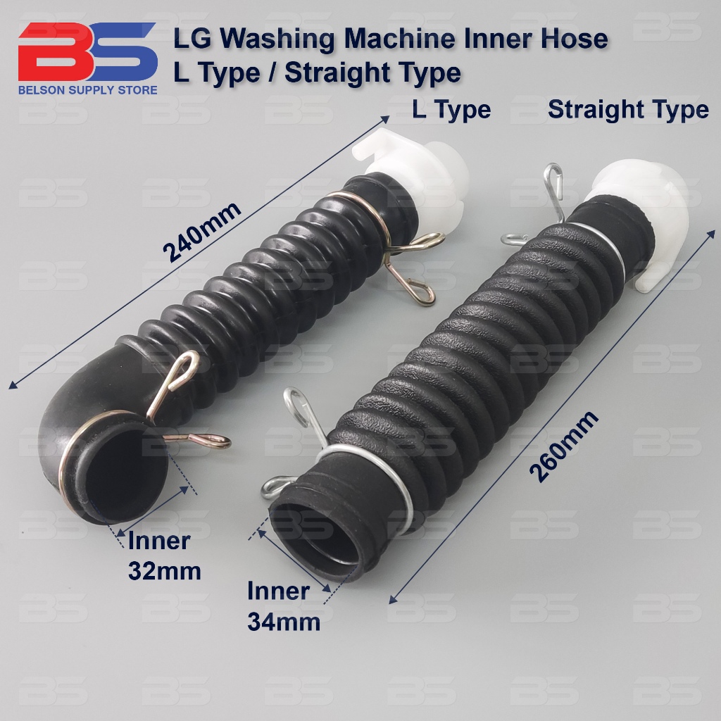 Inner Hose LG Washing Machine Straight & L Type | Shopee Malaysia
