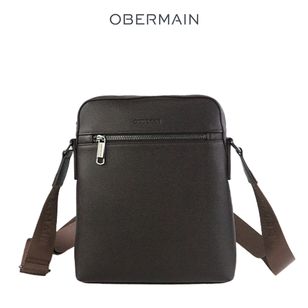 OBERMAIN OBC449P2 Men's Synthetic Leather Sling Bag 26.5cm x 21.5cm x ...