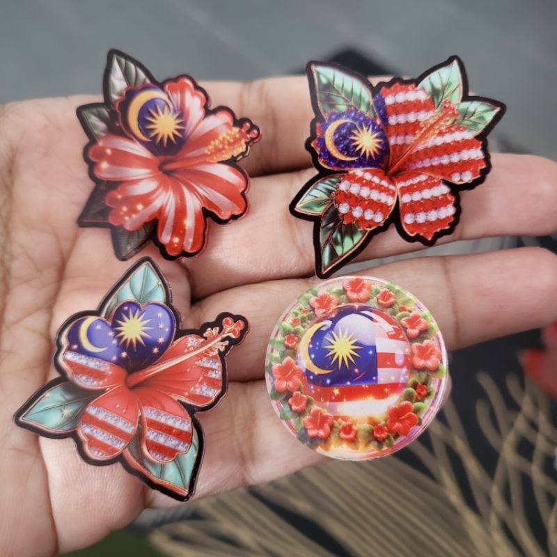 Brooch Acrylic Aksesori Merdeka Size Besar | Shopee Malaysia