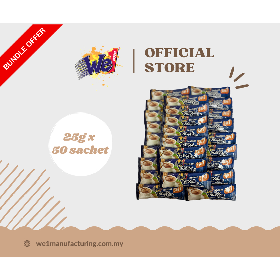 [BUNDLE OFFER] We1 3 in 1 Choco Malt Drink (50 sachet) | Shopee Malaysia