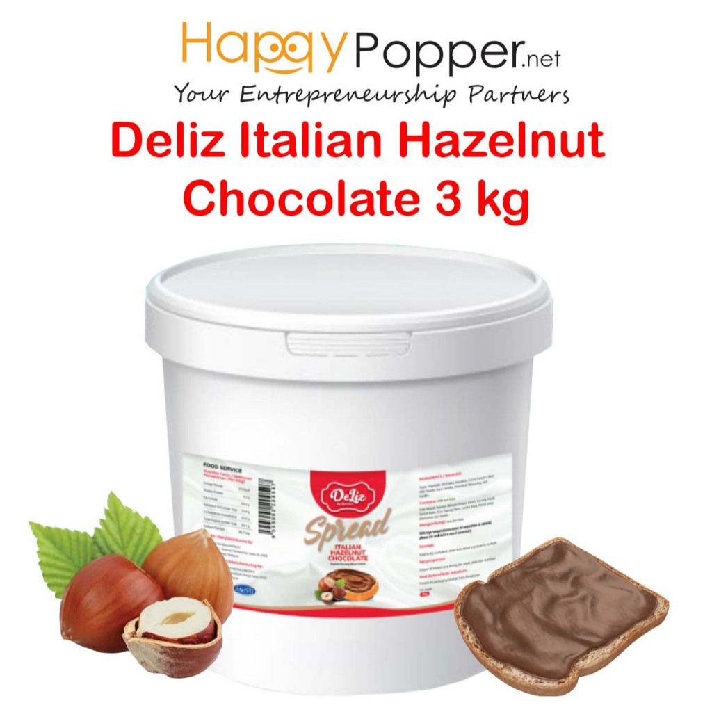 Hazelnut Chocolate Spread ( Deliz Italian ) 3 kg Halal Hazelnut ...