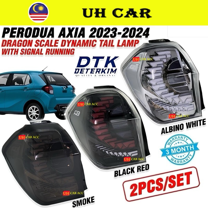 (DRAGON SCALE) Perodua Axia 2023 2024 Dynamic Led Tail Lamp Taillamp ...