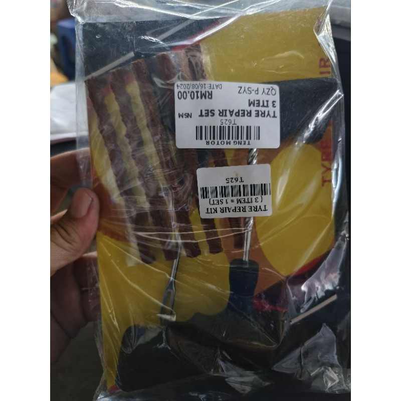 SPANAR TAYAR LESS TYRE TUBELESS REPAIR KIT TOOL MENYELESAI TAYAR BOCOR ...