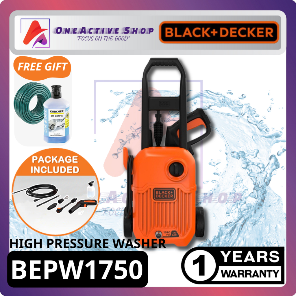 BLACK & DECKER 1500W BEPW1750 / 1300W BEPW1600 HIGH PRESSURE WASHER ...