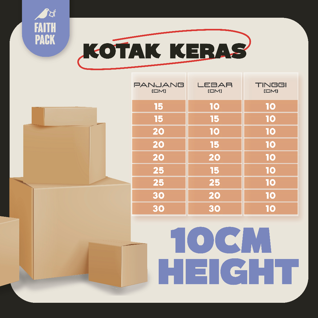 FAITH PACK 10cm Height Kotak Carton Box Packaging Box Paper Box Small ...