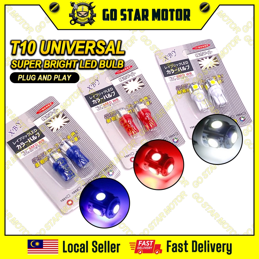 UNIVERSAL T10 LED BULB SIGNAL LIGHT BULB EXTRA BRIGHT TERANG LED INSIDE ...