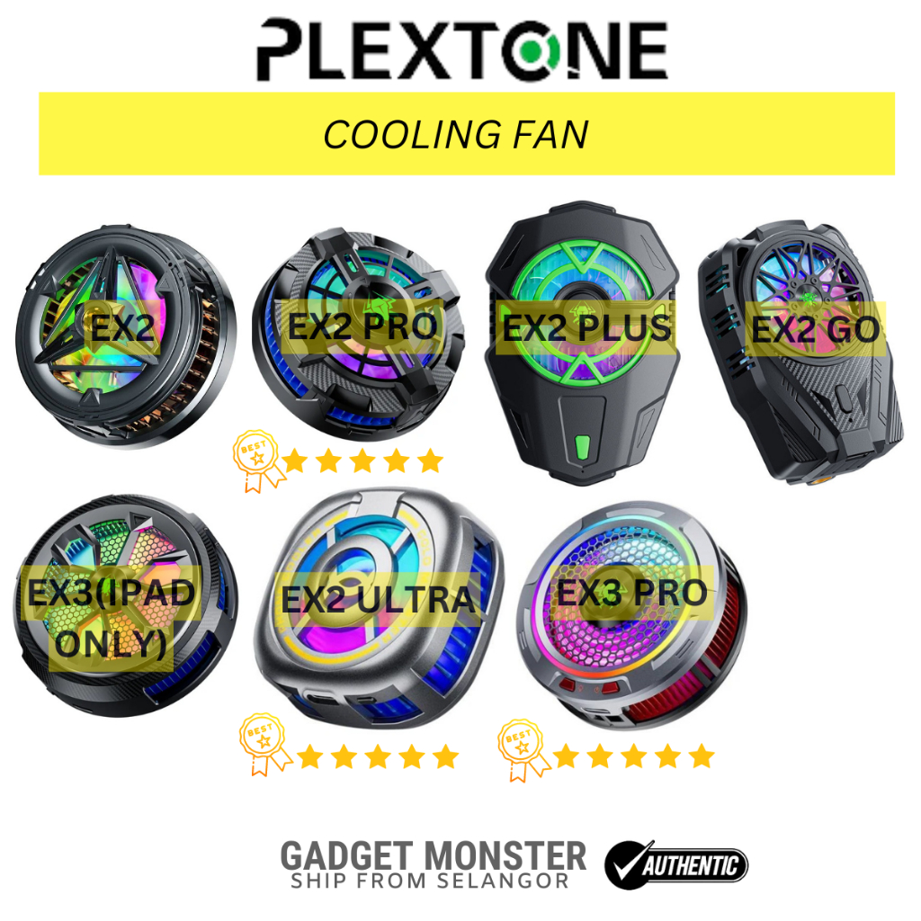 Plextone Mobile Phone Cooling Fans Fast Cooling EX2 Ultra/EX2 Pro/EX3 ...