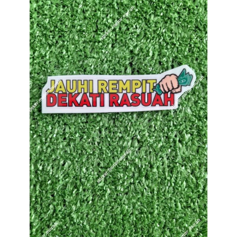 STICKER MINI JAUHI REMPIT DEKATI RASUAH | Shopee Malaysia