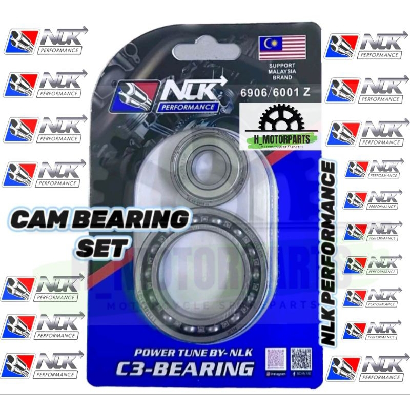 NLK PERFORMANCE RACING BEARING CAMSHAFT C3 LC135 Y15ZR FZ150 6906 6001 CAM BEARING CAM SET ...