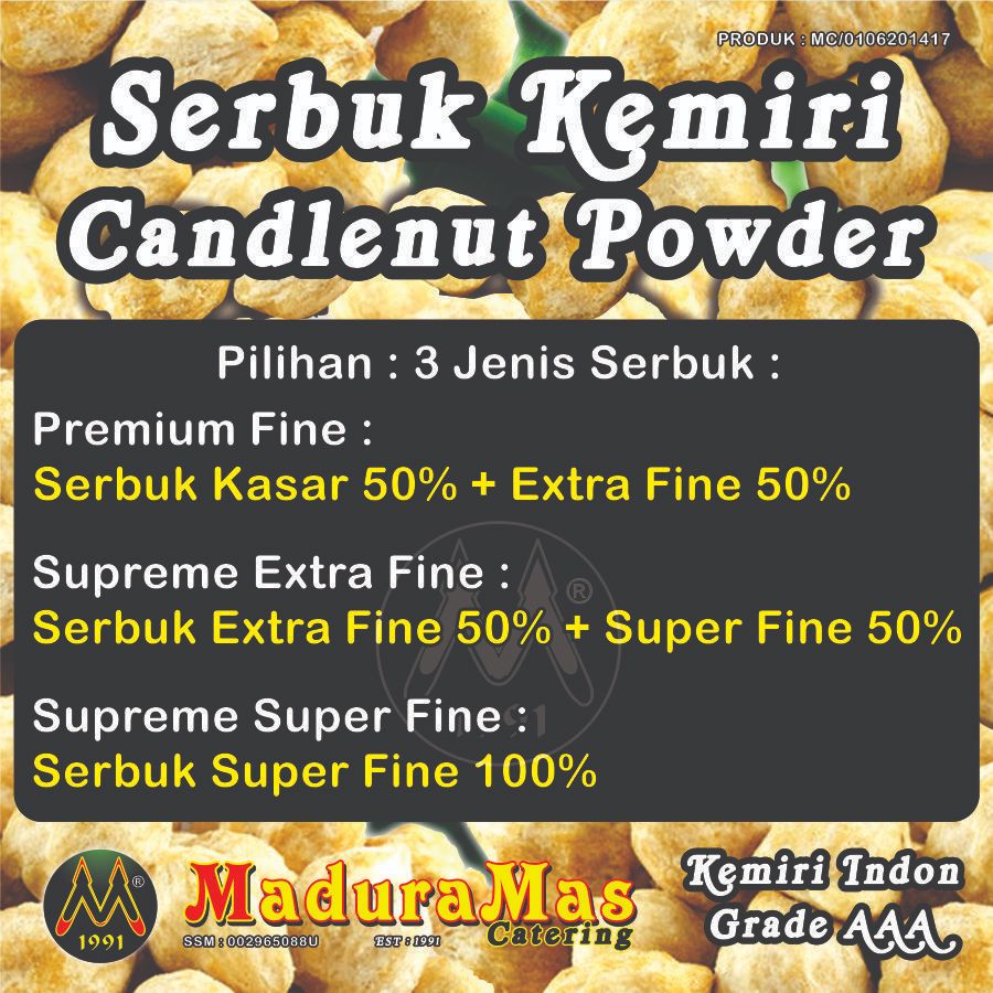 (🔥 Jualan Borong🔥) Serbuk Kemiri - Candlenut Powder (Fine/ Extra ...