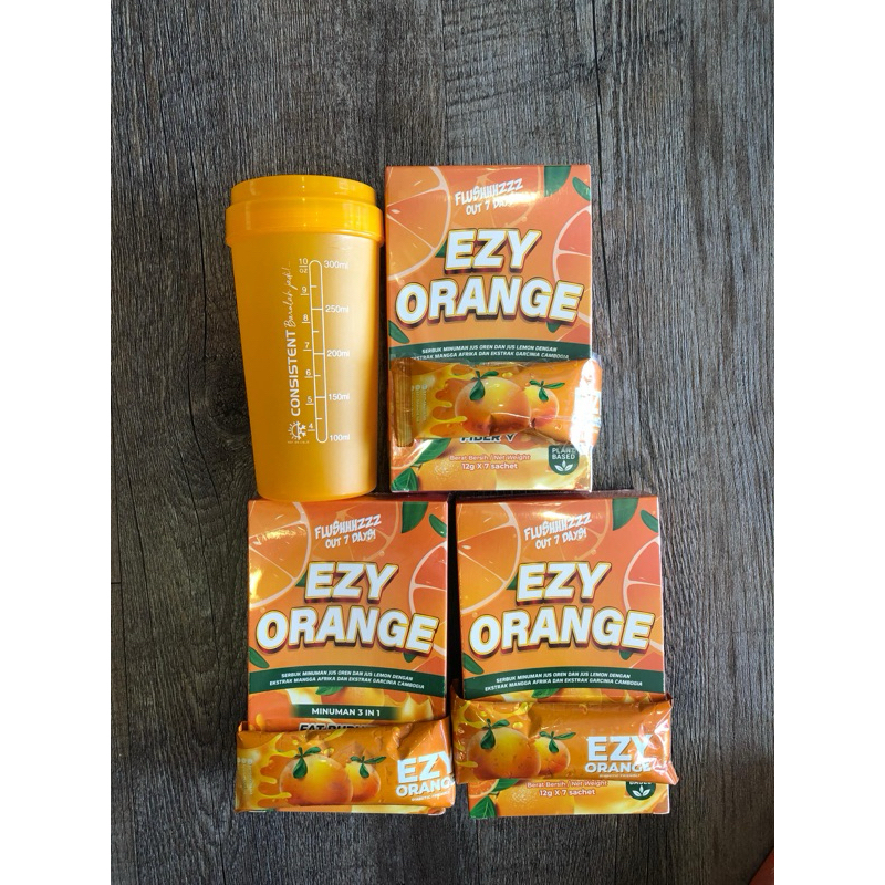 EZY ORANGE COMBO 3 KOTAK 21 SACHET + 1 BOTOL🔥 SHIPPING FREE ORIGINAL | Shopee Malaysia