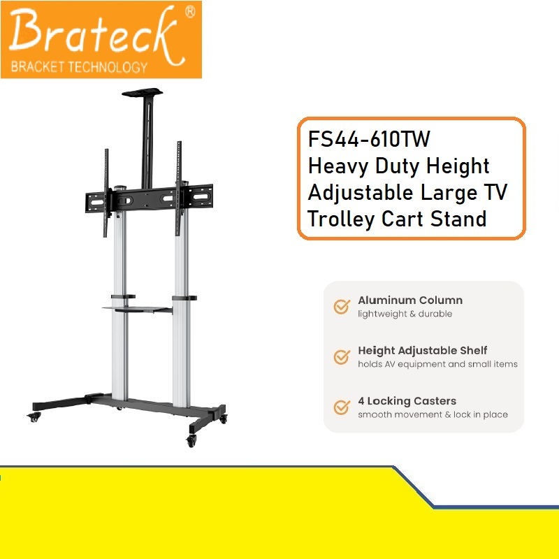 Brateck FS44-610TW 60-100 inch Heavy Duty Height Adjustable Large TV ...