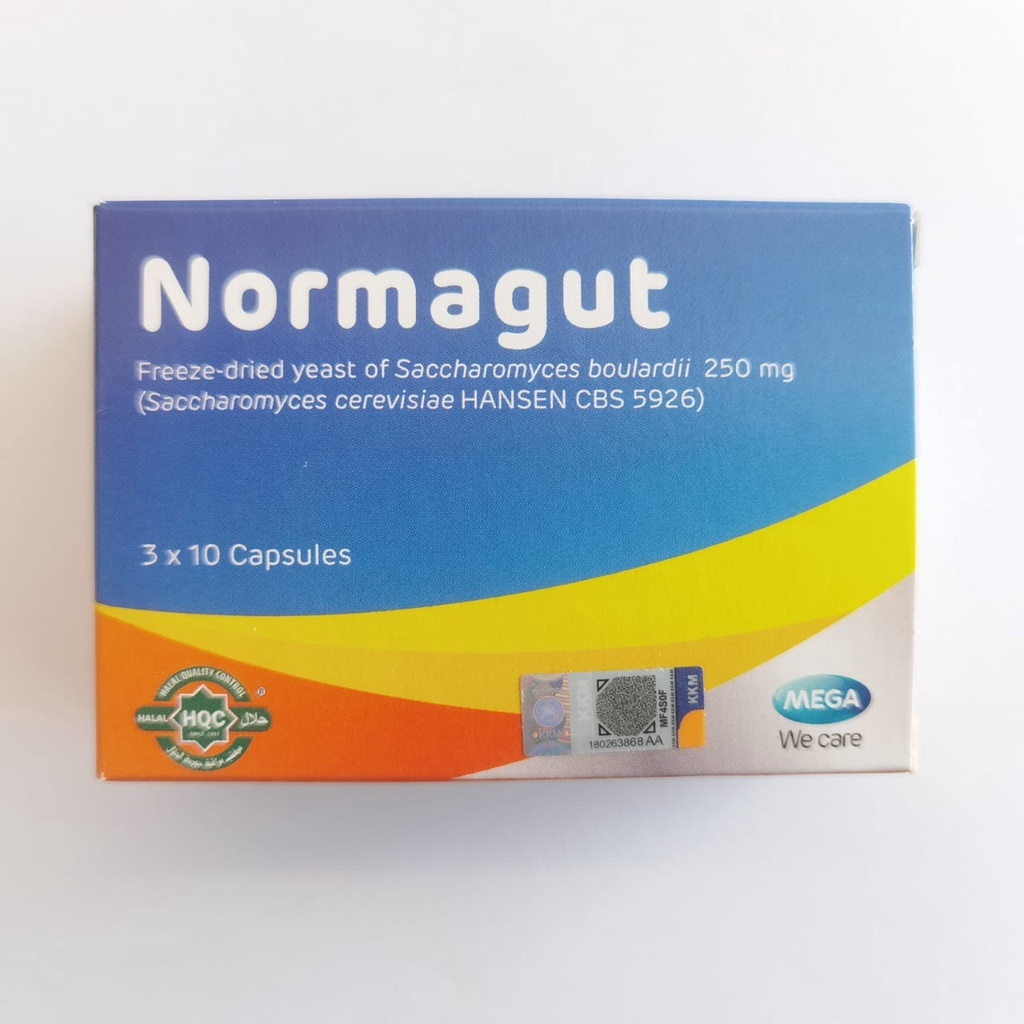 NORMAGUT freeze-dried yeast of Saccharomyces boulardii 250 mg ( 3 x 10 ...
