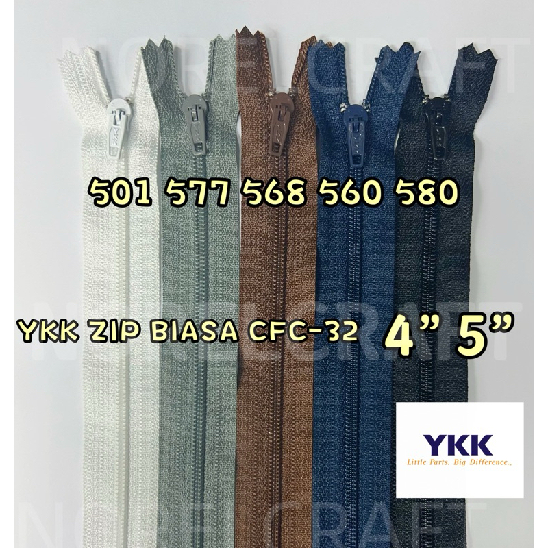 [12PCS/1DOZ]4”/5” CFC-32 YKK ZIP BIASA/YKK NORMAL ZIP/YKK ZIP KAIN ...