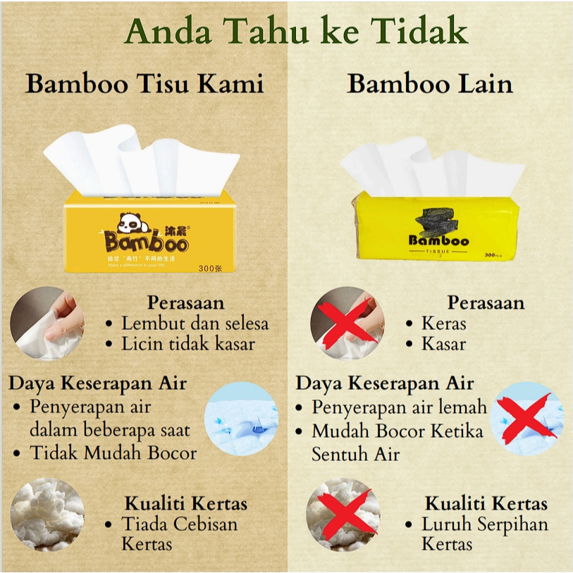 Premium Bamboo Tissue Paper Highly Absorption Soft & Comfortable ...