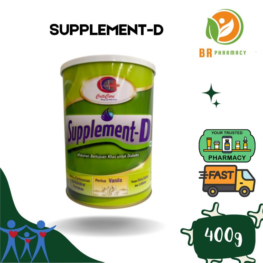 SUSU SUPPLEMENT-D PERISA VANILLA UNTUK DIABETIK 400G(Exp01/2026 ...