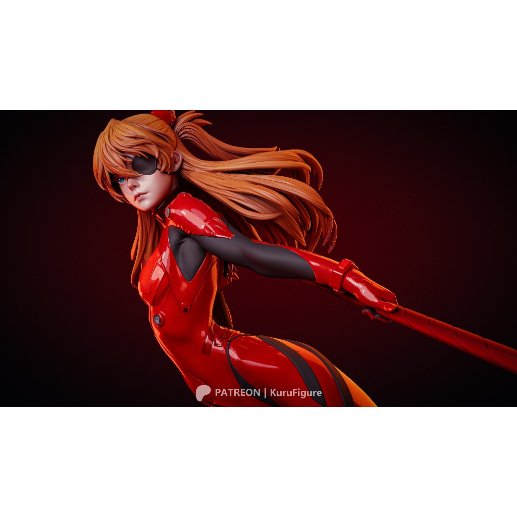 Kuru Figures Asuka -Evangelion 1/10 scale 3d printed resin figure ...