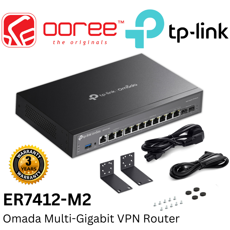 TP-LINK ER7412-M2 OMADA MULTI-GIGABIT VPN ROUTER WITH QUAD-CORE @2.0GHZ ...