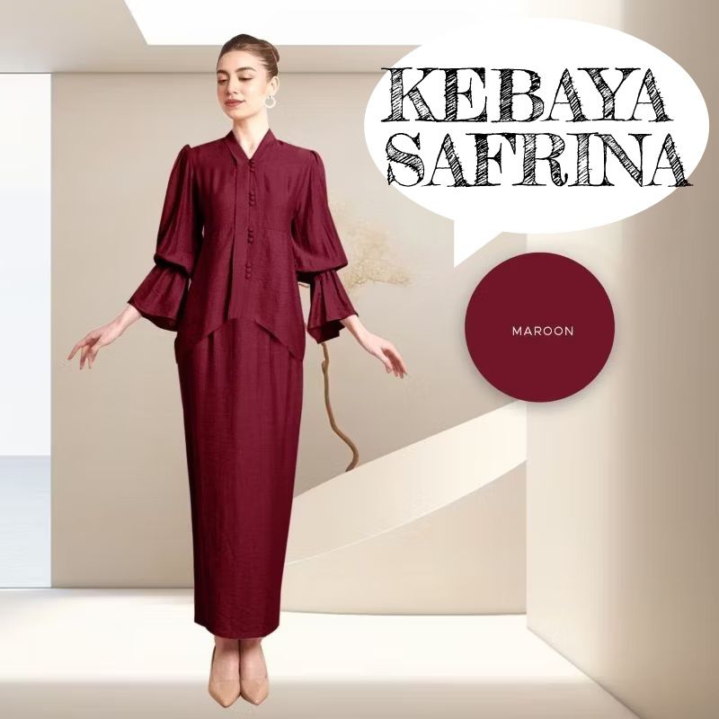 KEBAYA SAFRINA NEW DESIGN CEY IRONLESS | Shopee Malaysia