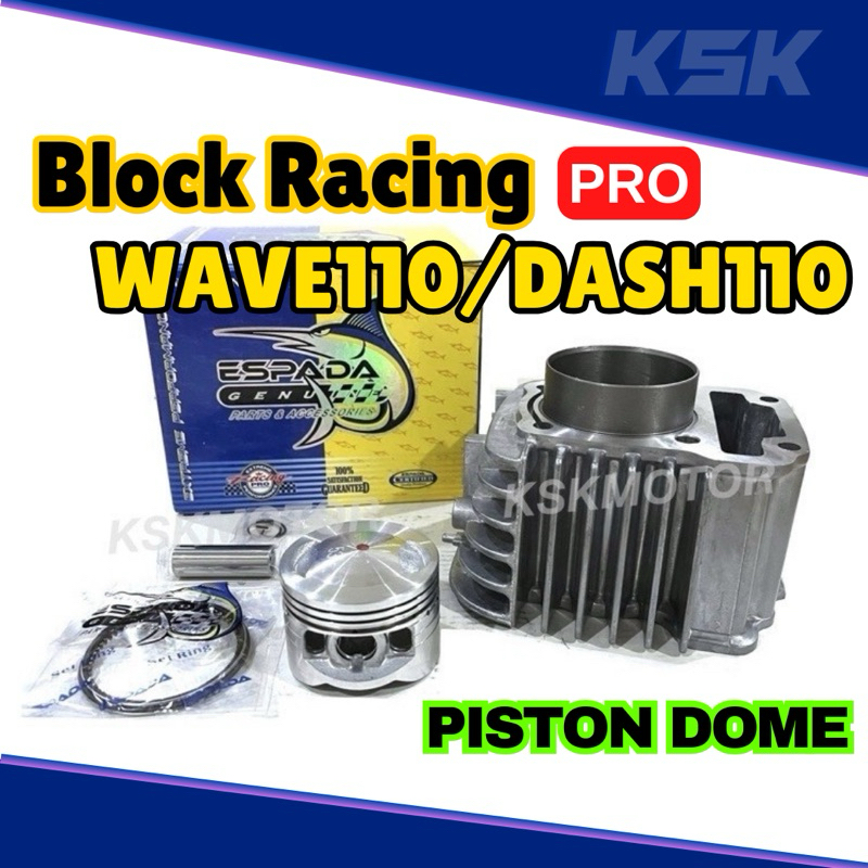 Racing Block Wave110/Dash110/Wave Alpha 53mm/56mm/57mm ESPADA BLOK ...