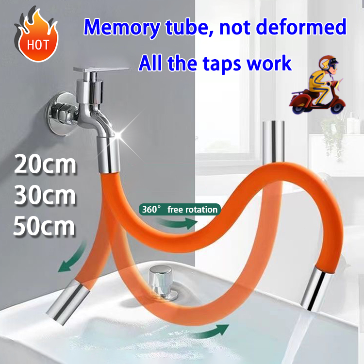 360°Faucet Extension Hose Bathroom Kitchen Extender Tube Water tap Air ...