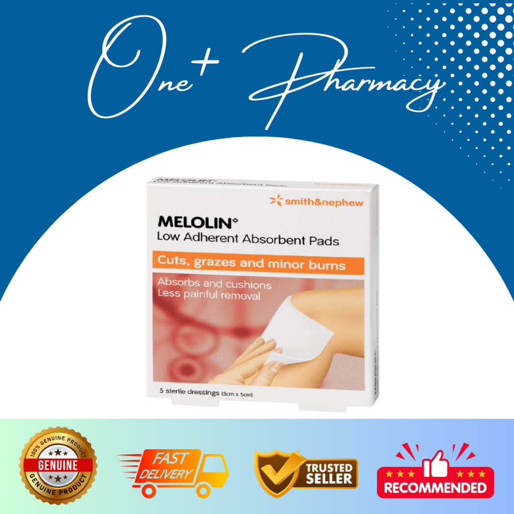 Smith & Nephew Melolin Low Adherent Absorbant Pads 5cmx5cm (5s ...