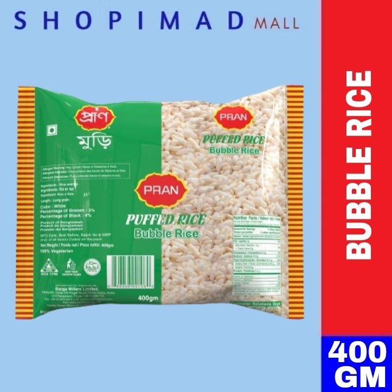 PRAN PUFFED RICE | RICE BUBBLE WHITE CHOCOJAR | BERTIH BERAS | Shopee ...