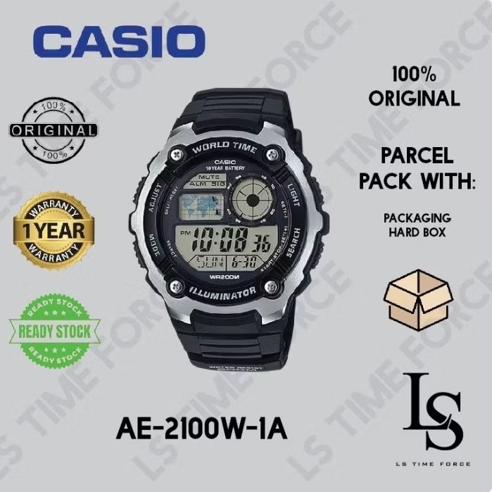 CASIO DIGITAL ORIGINAL AE-2100W-1A/AE-2100W-1AVDF/AE-2100W/AE2100W ...