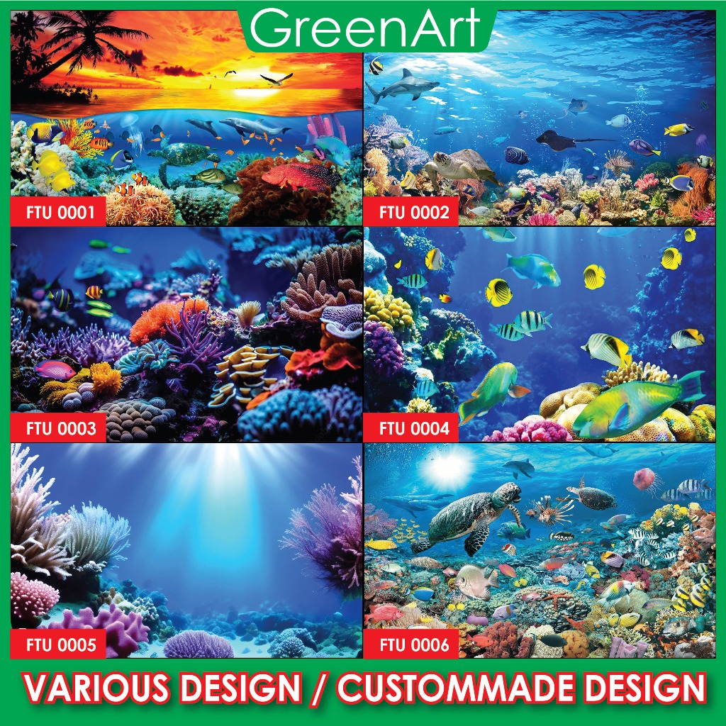 Aquarium background sticker "Deep sea series" Premium quality Aquarium ...