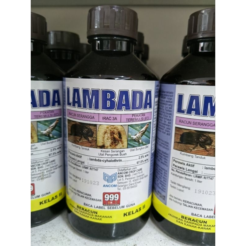 1L Ancom LAMBADA (Sama Dengan Sygenta Karate/Alert/Siloco ) lambda cyhalothrin 2.8% Racun ...