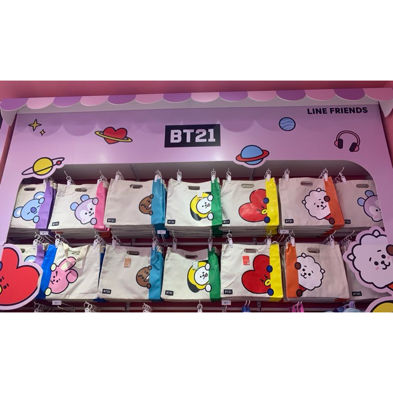 BT21 X MINISO BTS Character Tote Bag | Shopee Malaysia