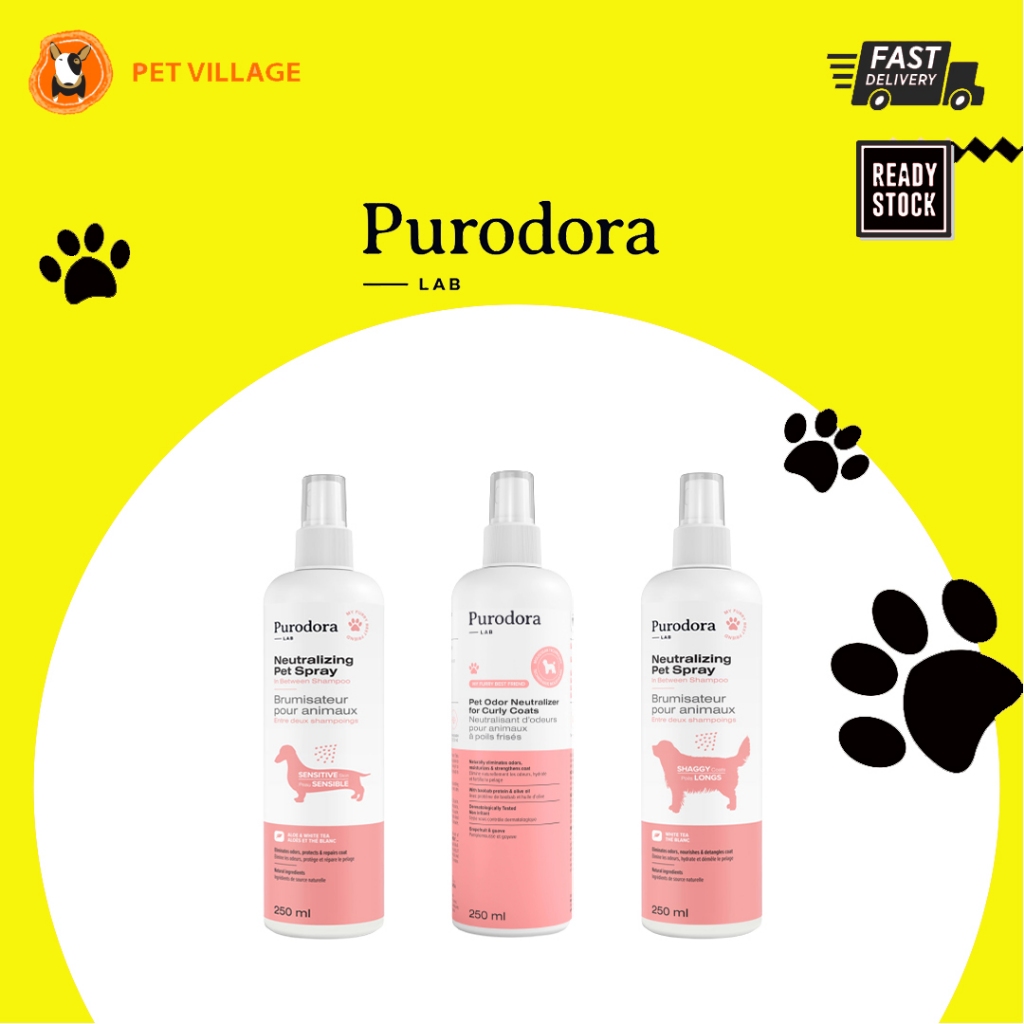 PURODORA LAB In Between Shampoo Neutralizing Pet Dog Spray For Curly ...