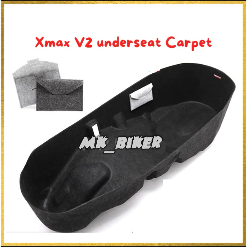 Xmax250 V2 underseat carpet hitam YAMAHA XMAX 250 V2 Motorcycle Storage ...