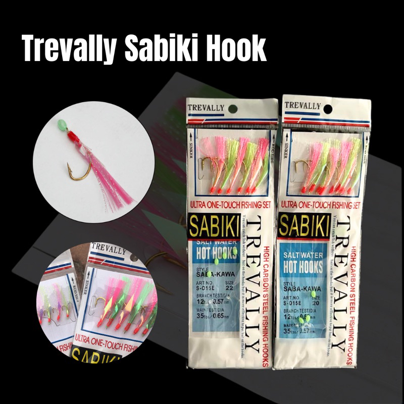 Mata Kail SABIKI TREVALLY Apollo Fishing Hook Live Bait Fishing Mata ...