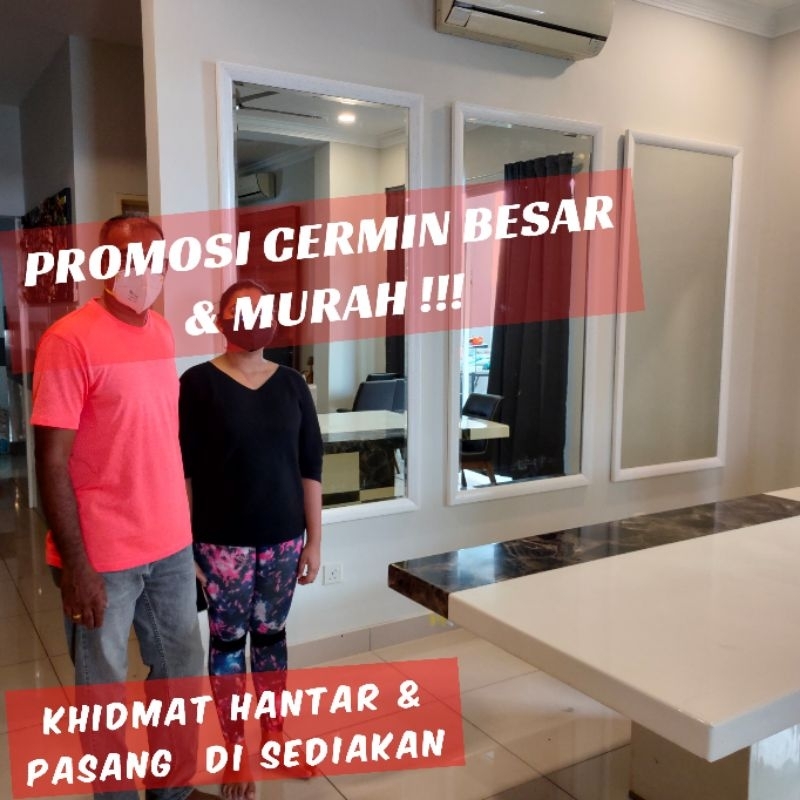 CERMIN DINDING BESAR MURAH DECO (READY STOK) / BIG LARGE WALL MIRROR ...