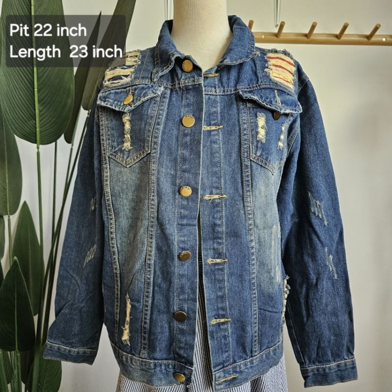 [JEANS JACKET cantik ] Women Denim Jacket Jeans Jacket Clothes Cowboy ...