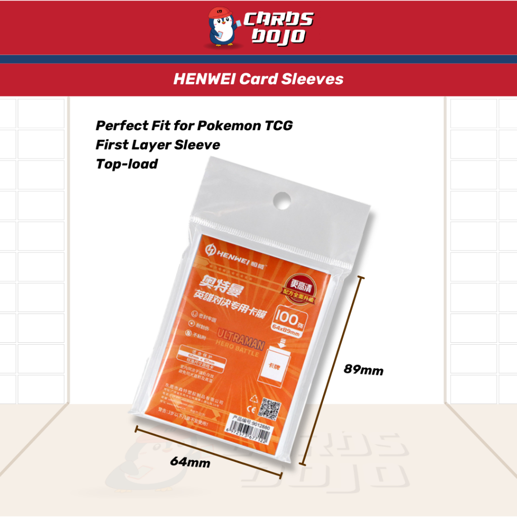 [READY STOCK] HENWEI Card Sleeves -100PCS Topload Soft Clear ...