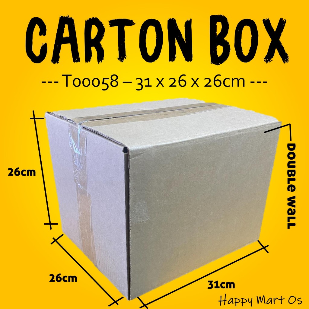 Carton Box 31 x 26 x 26 cm Medium Box Packaging Box Packing Box Paper ...