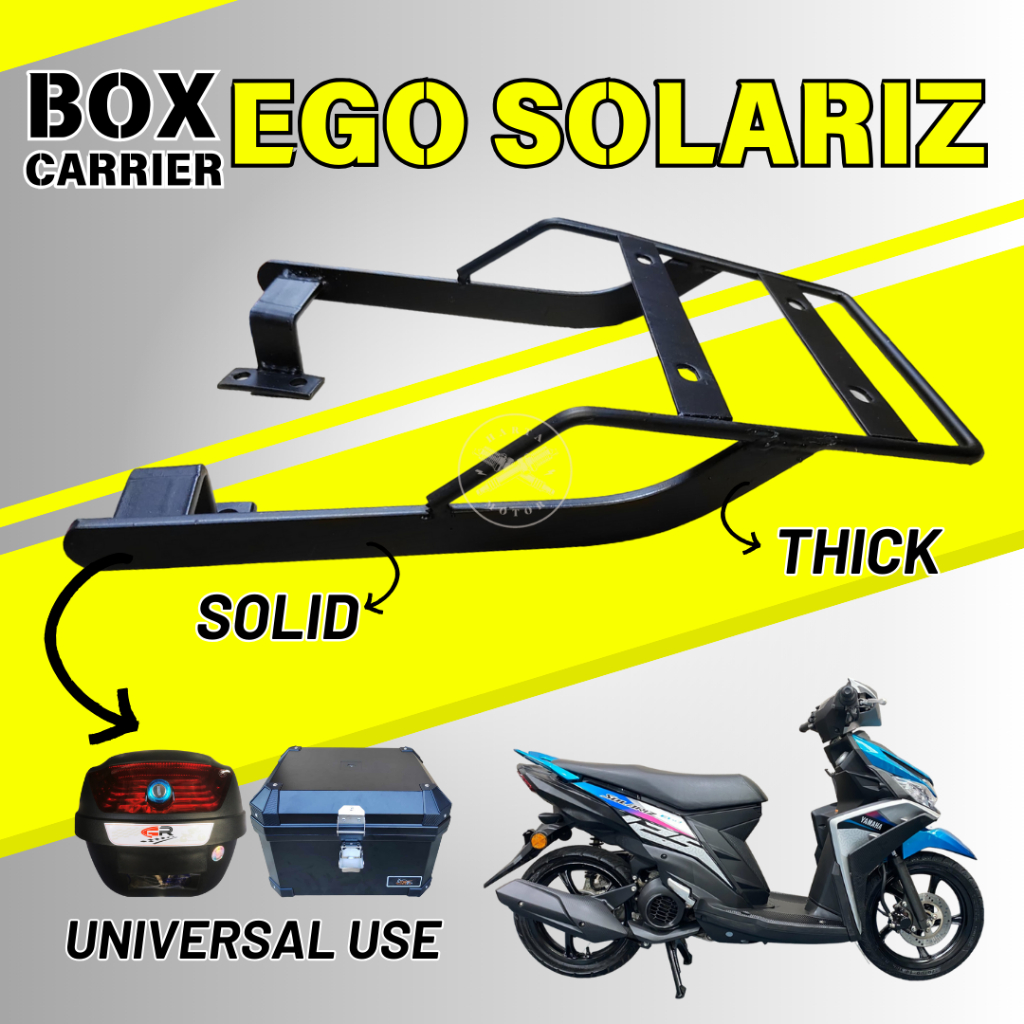 EGO SOLARIZ 125 REAR BOX MONORACK BOX CARRIER BRACKET KAKI TABAK HEAVY DUTY PVC KOTAK BESI ...