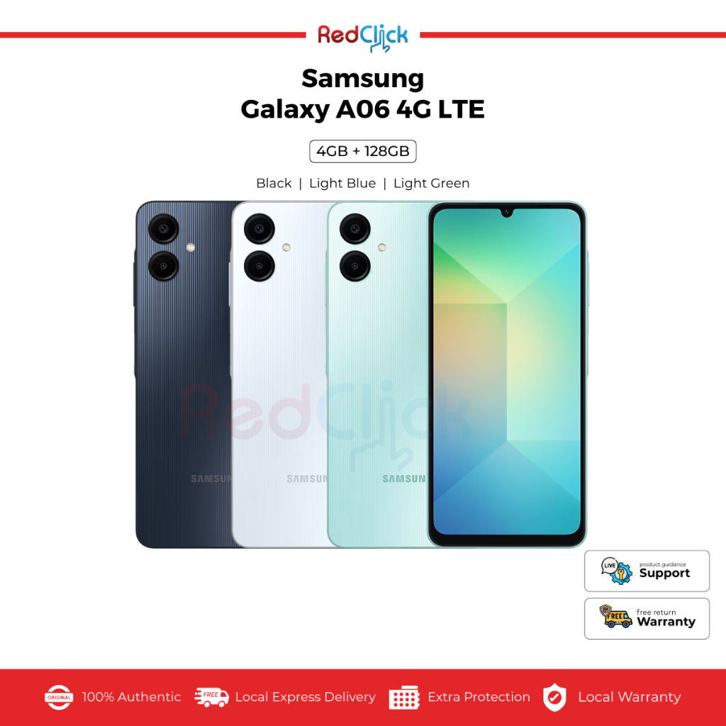 Samsung Galaxy A06 4G LTE/5G (4GB/6GB+128GB) Samsung Malaysia Set ...