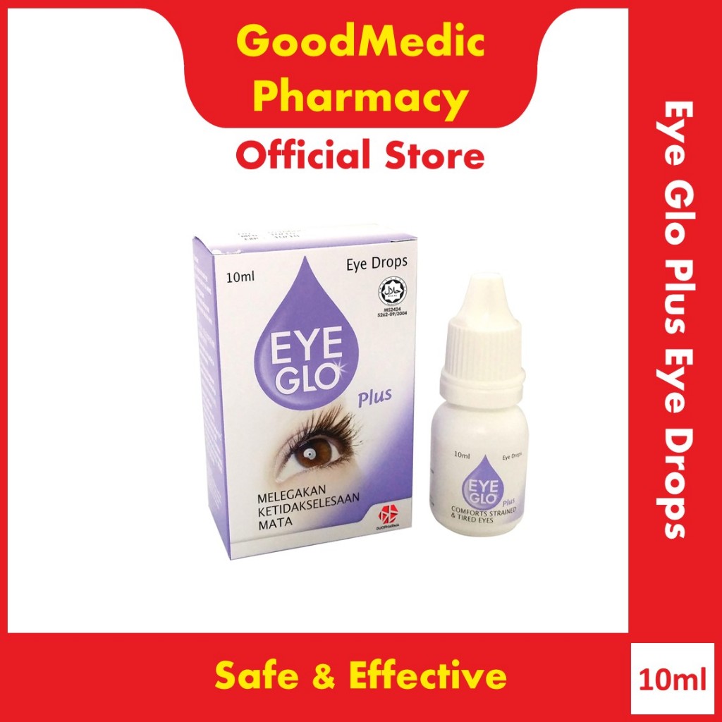 Eye Glo Plus Eye Drops Comforts Strained and Tired Eyes (10ml | Shopee ...