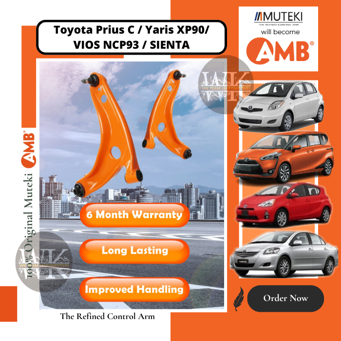 Muteki Front Lower Arm Toyota Vios Ncp93 Sienta Yaris Xp90 Prius C ...