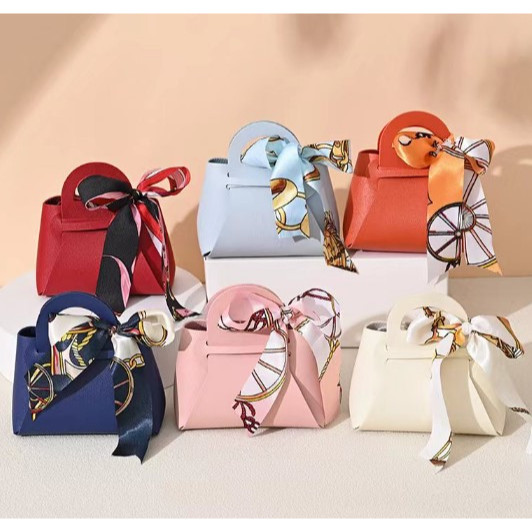 European Style Leather Gift Bag Goodies Bag Doorgift Bag Wedding Beg ...