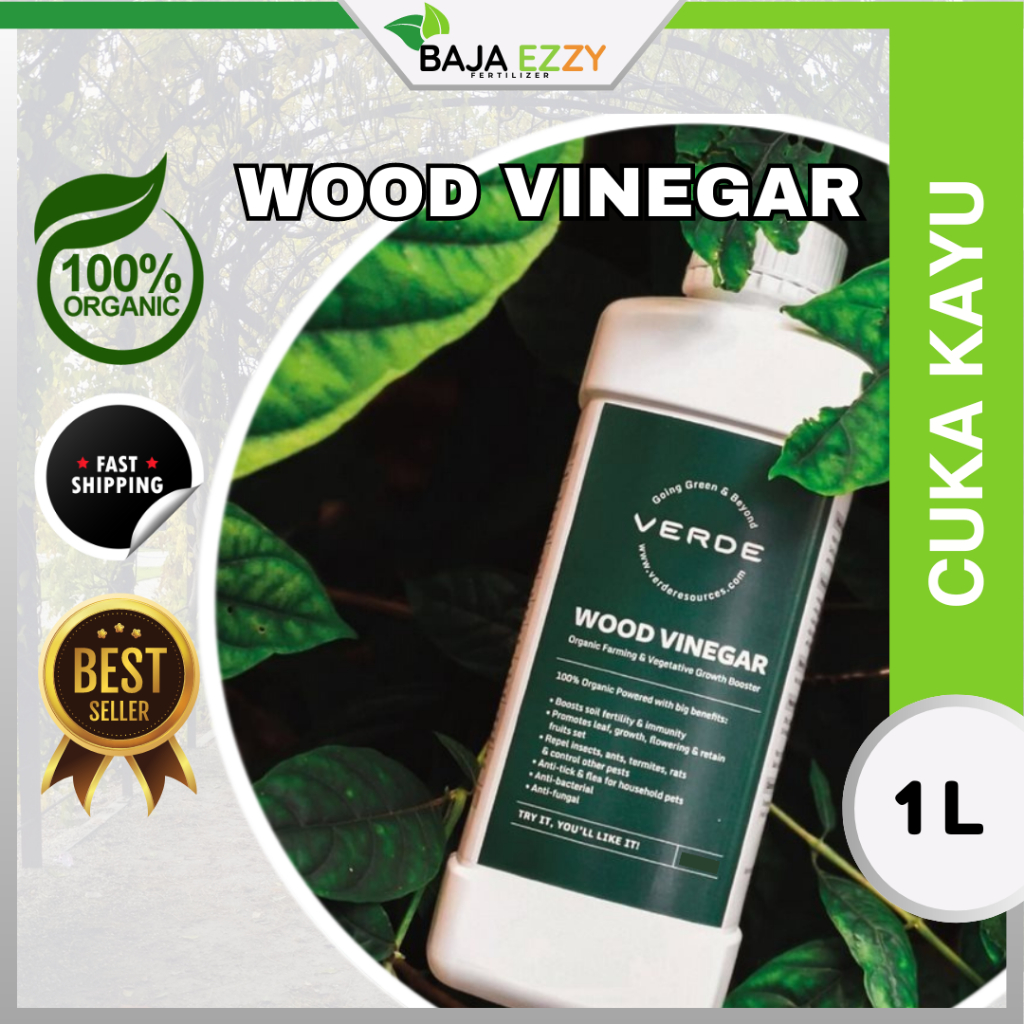Cuka Kayu Wood Vinegar 1L 100% Pati Asli (Baja, Anti Kulat, Anti ...