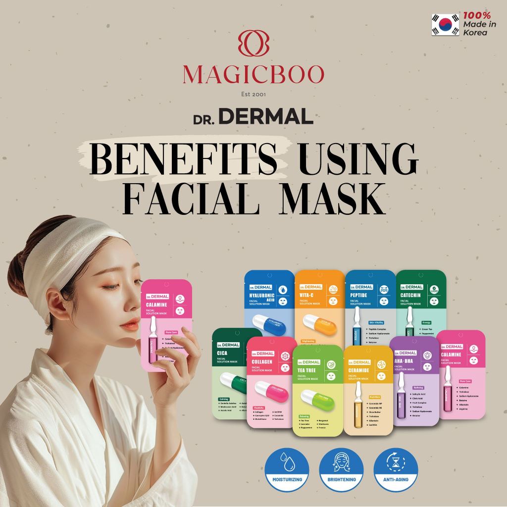 Magicboo Dr. Dermal Facial Solution Mask Series - 25ml 面膜 | Shopee Malaysia